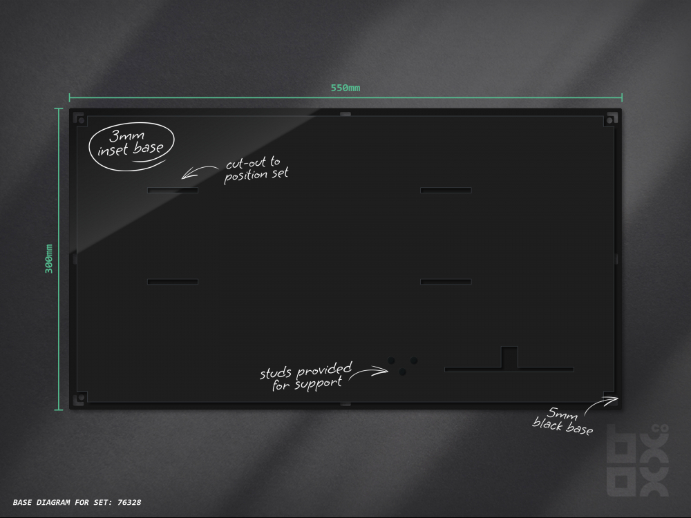 LEGO® Batman™: The Classic TV Series Batmobile™ (76328) Display Case