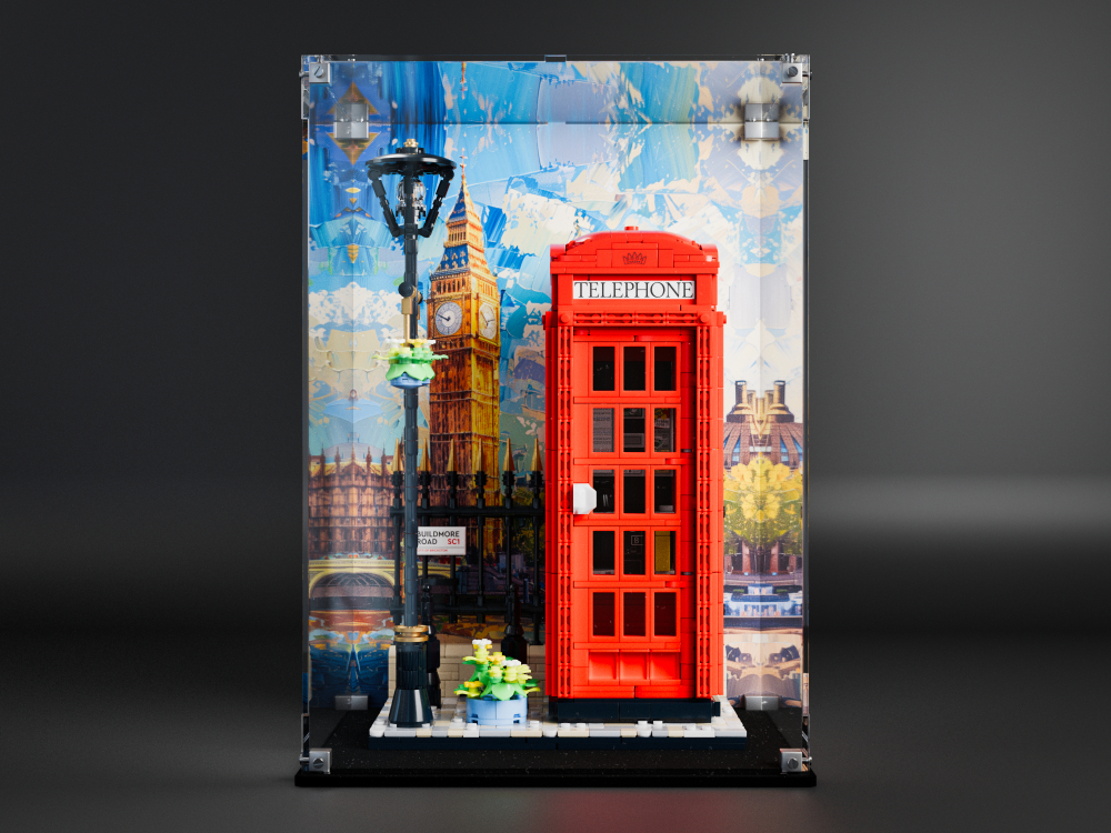 LEGO® Red London Telephone Box (21347) Display Case