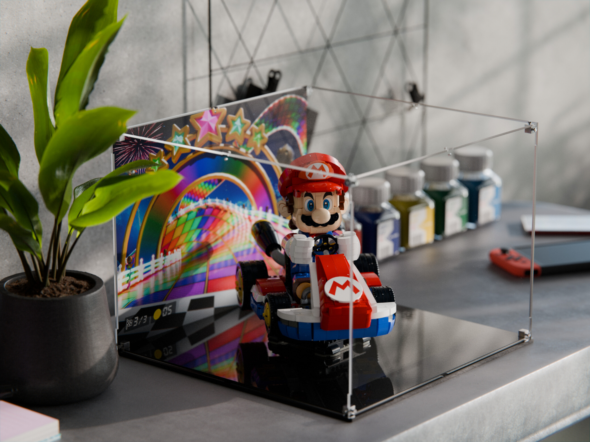 LEGO® Mario Kart - Mario & Standard Kart (72037) Display Case