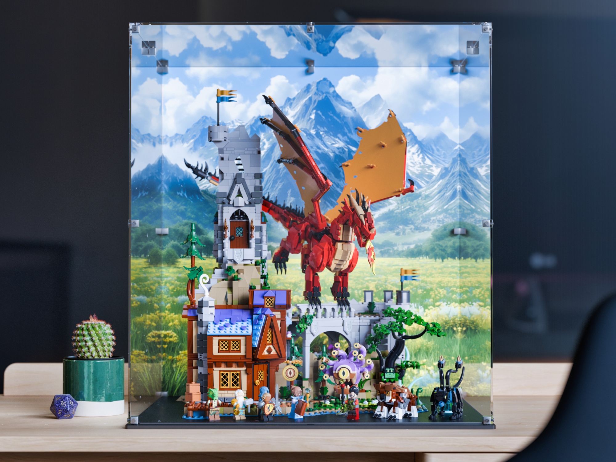 LEGO® Dungeons & Dragons: Red Dragon's Tale (21348) Display Case