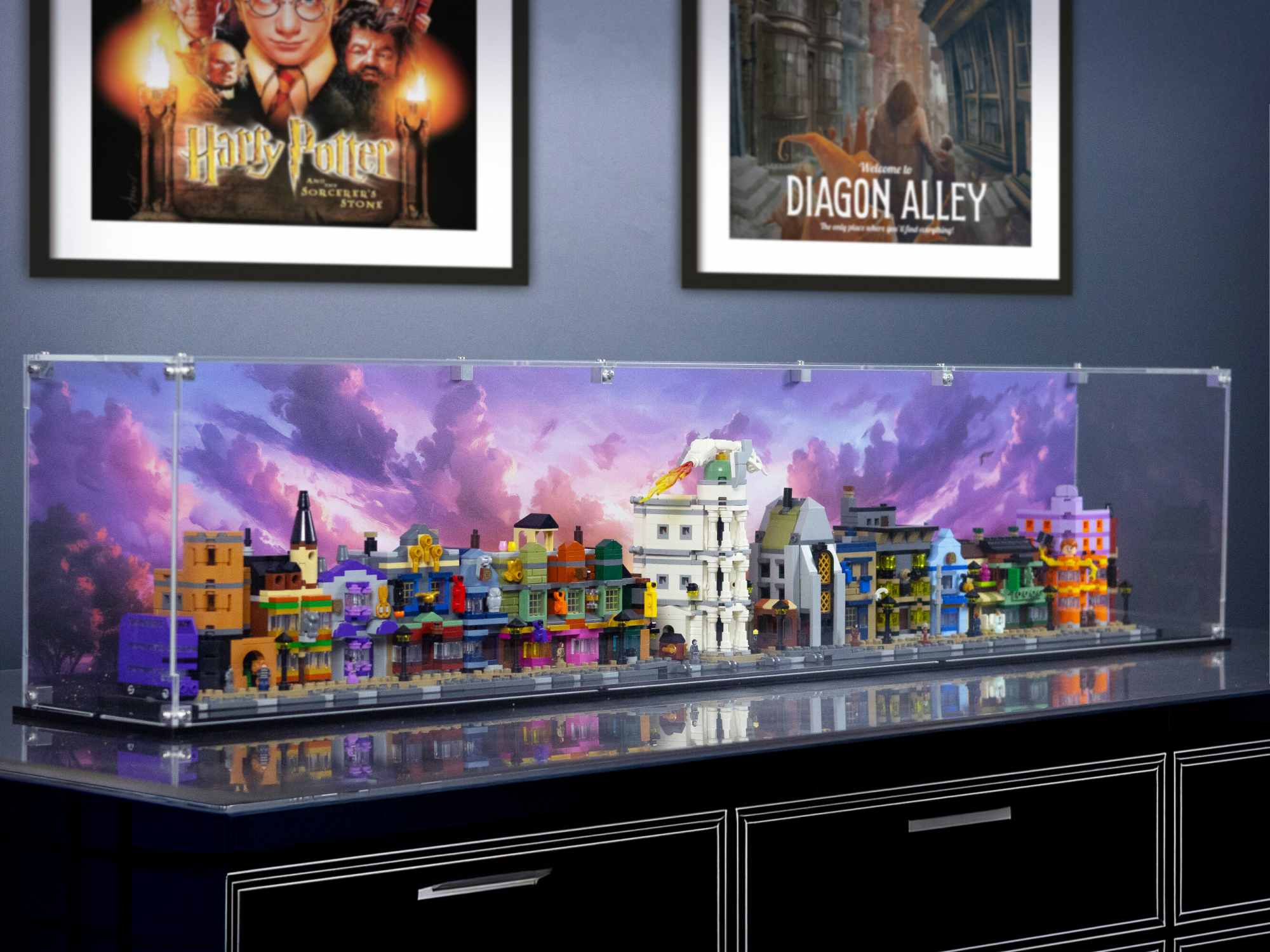 LEGO® Diagon Alley™ Wizarding Shops (76444) Display Case
