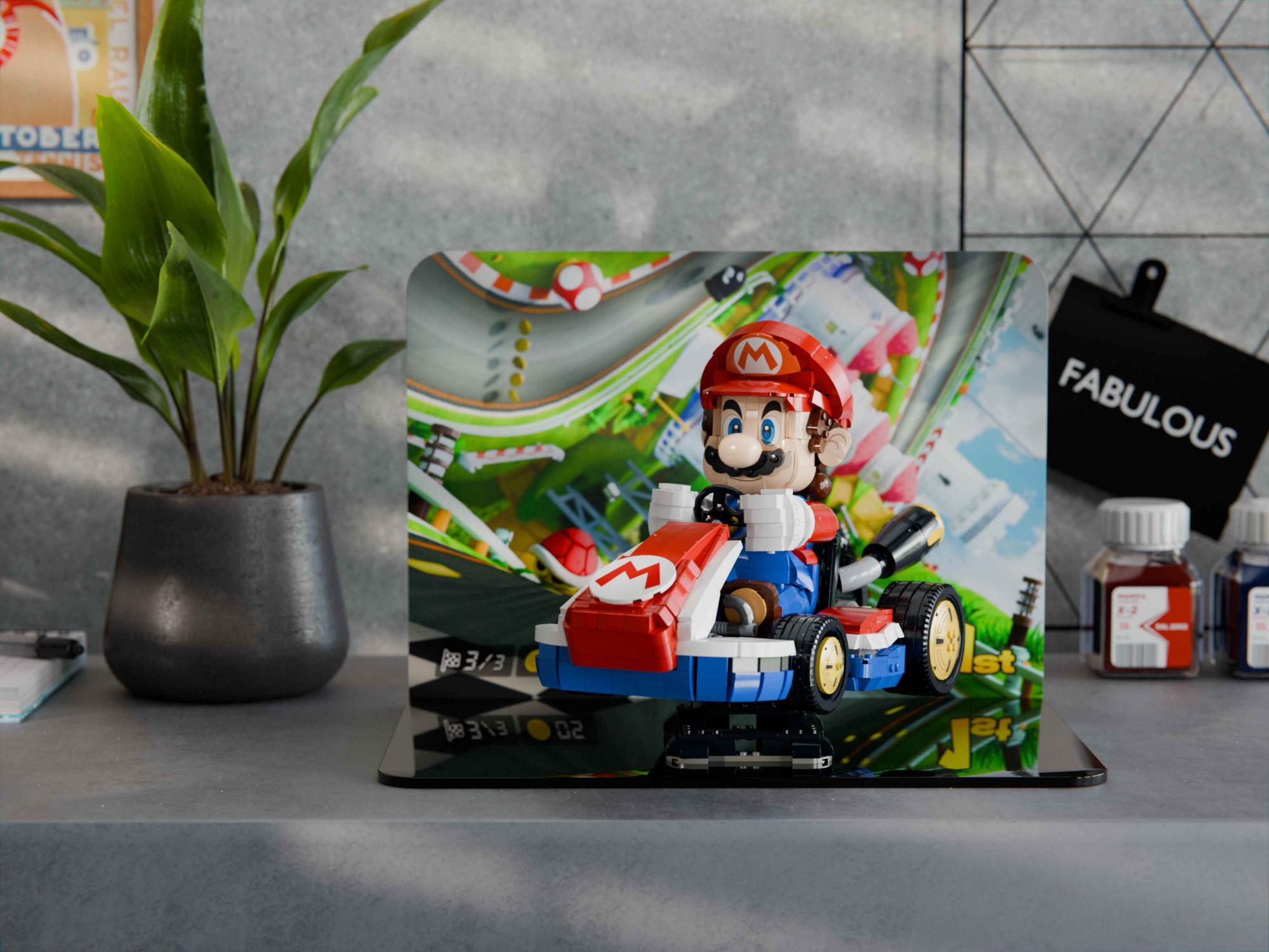 LEGO® Mario Kart - Mario & Standard Kart (72037) SetScape Display