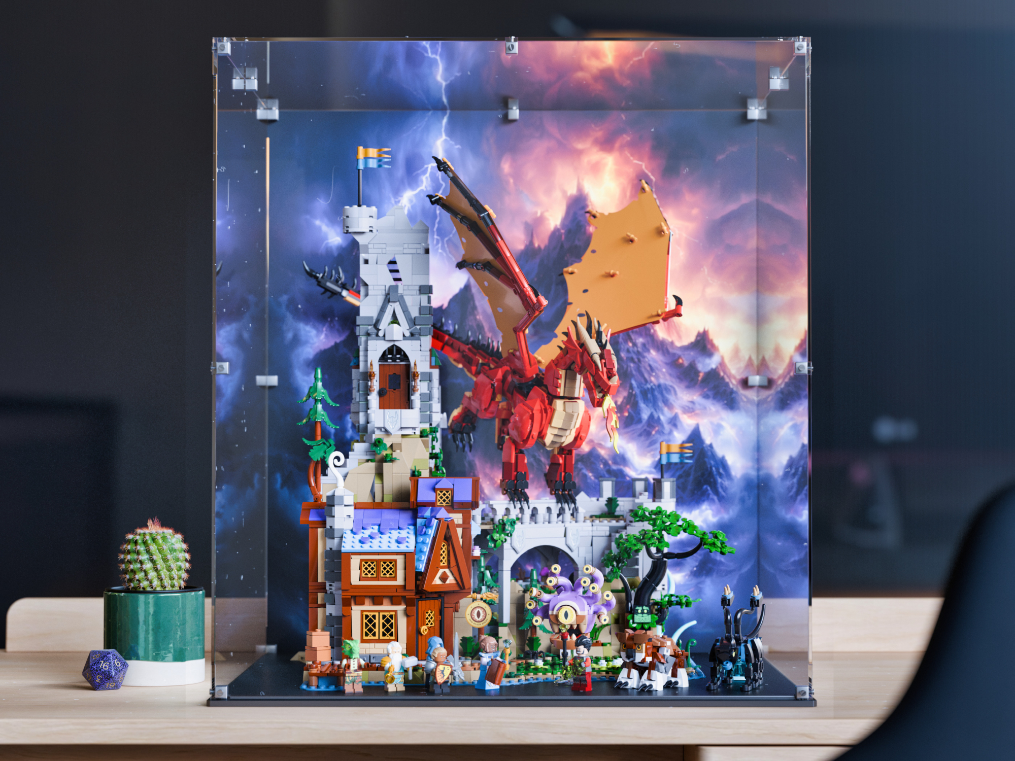 LEGO® Dungeons & Dragons: Red Dragon's Tale (21348) Display Case