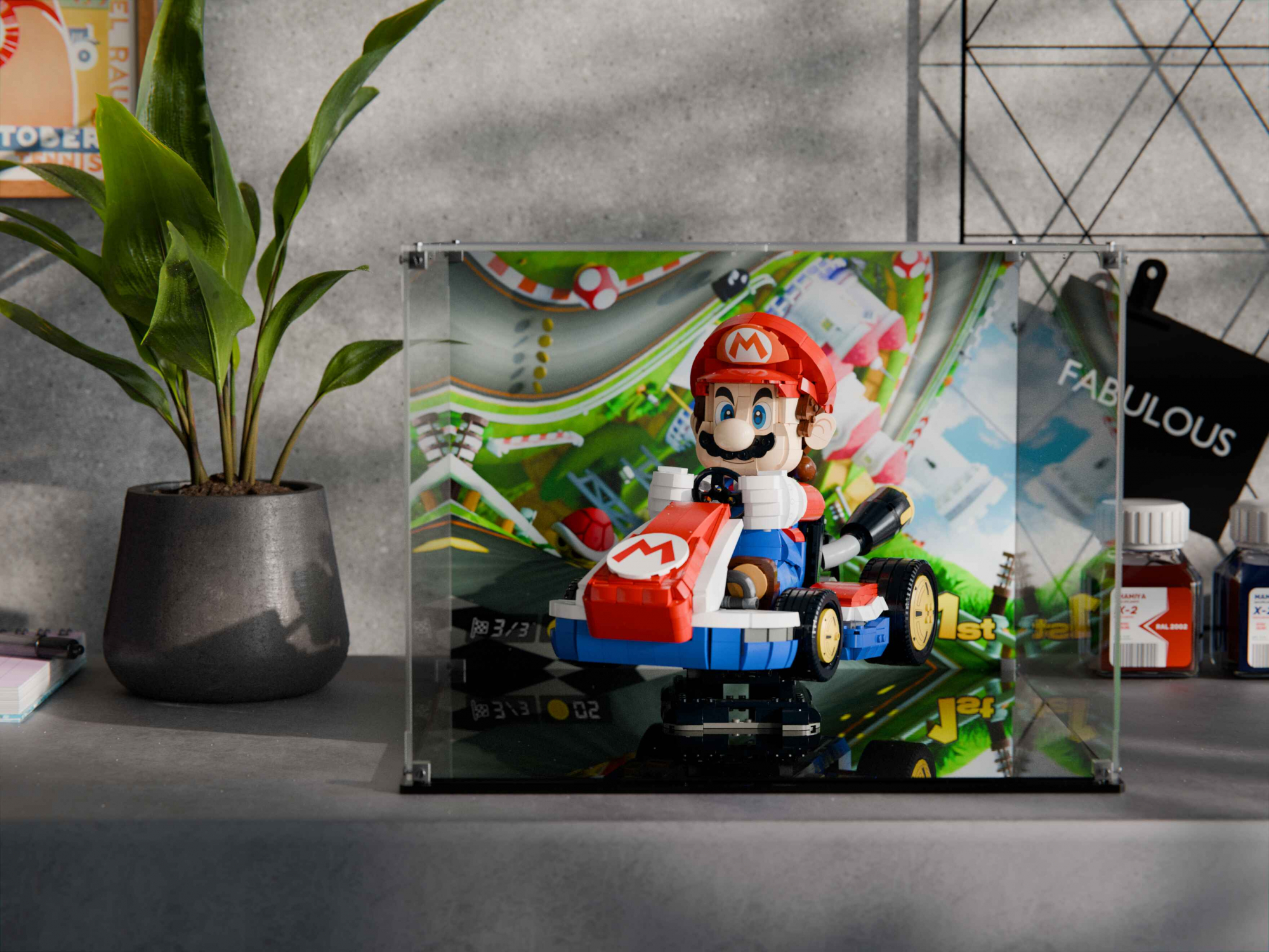 LEGO® Mario Kart - Mario & Standard Kart (72037) Display Case
