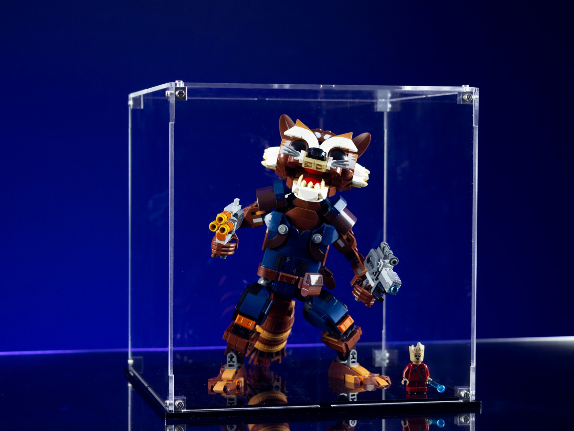 LEGO® Rocket & Baby Groot (76282) Display Case